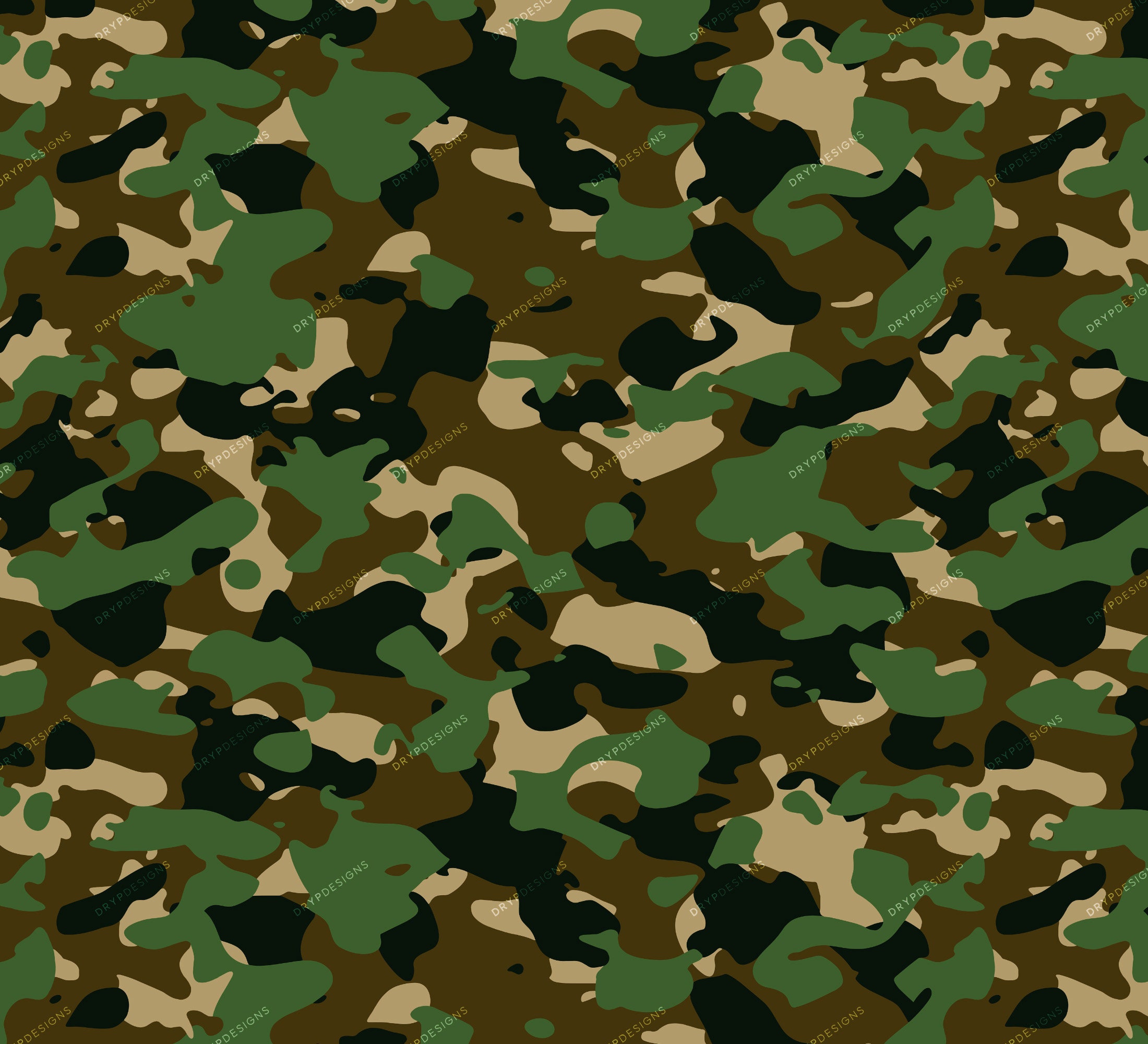 Military Green Camouflage Seamless Digital Paper Background Pattern ...