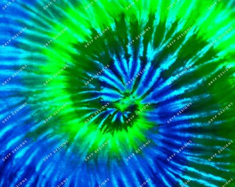 Blue Green Tie Dye | Etsy
