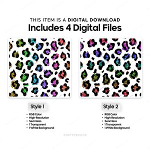 Rainbow Glitter Leopard Print PNG - Seamless Leopard Print Pattern ...