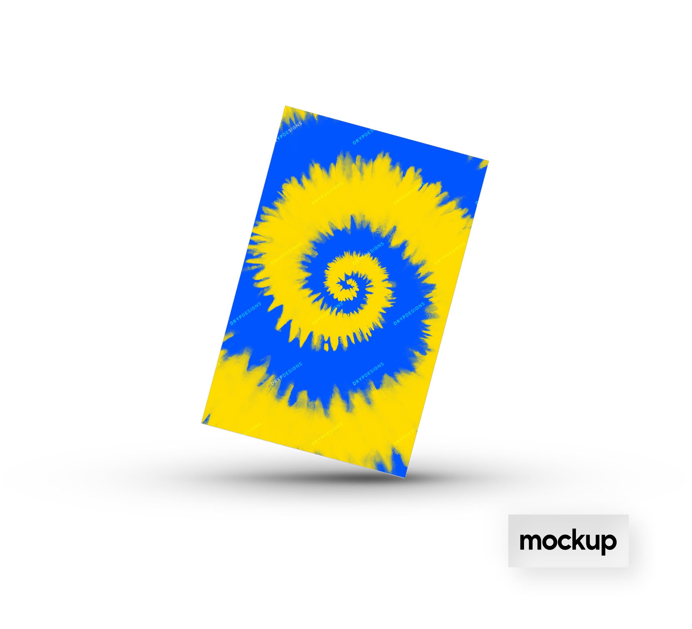 Blue + Yellow Tie-dye Swirl Digital Paper Background Pattern - Digital ...