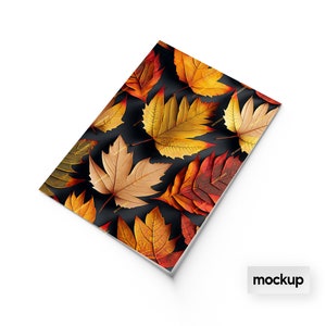 3D Fall Leaves Seamless Digital Paper Background - Realistic Orange ...