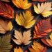 3D Fall Leaves Seamless Digital Paper Background - Realistic Orange ...