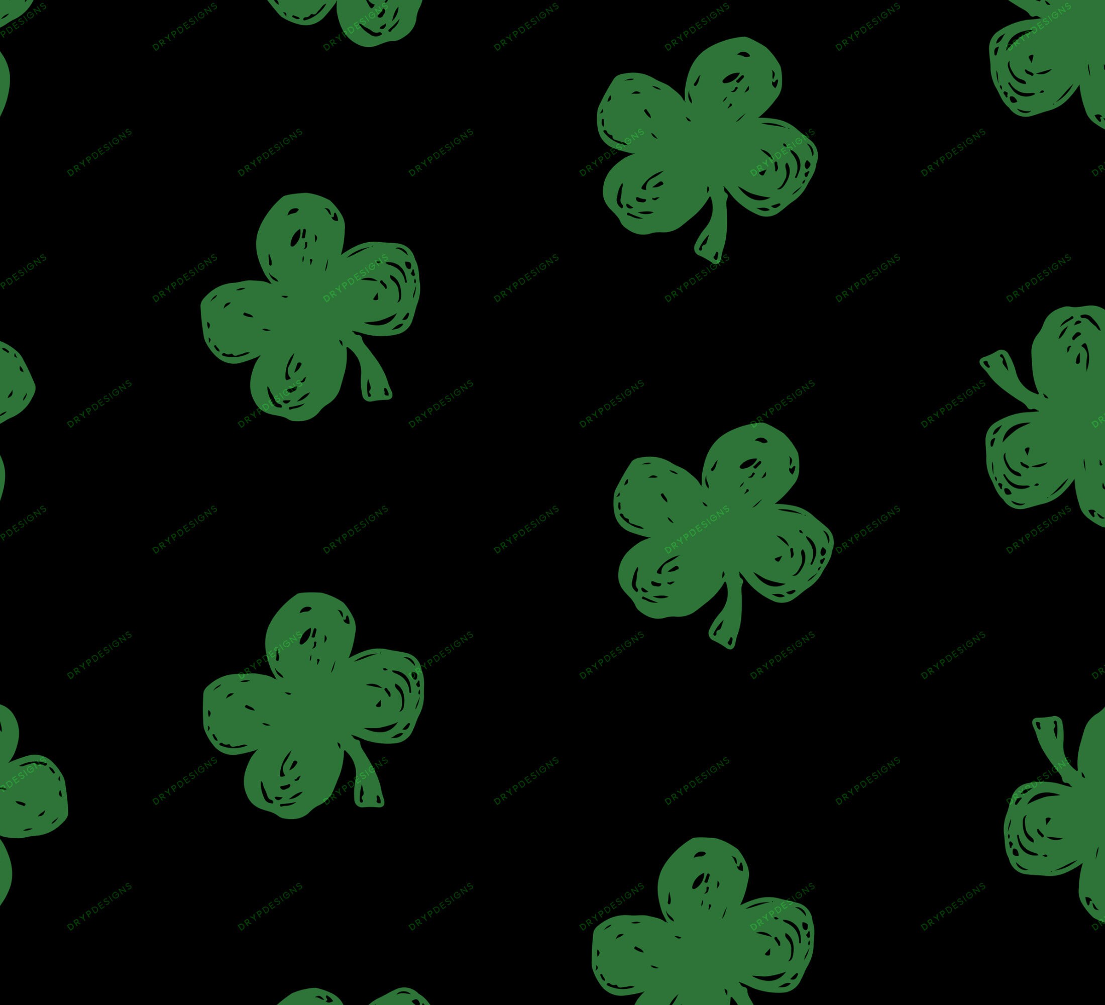 Green Shamrock Seamless Digital Paper Background Pattern | Etsy
