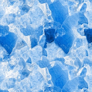Blue Ice Seamless Background Texture - Frosty Ice Winter Digital Paper ...