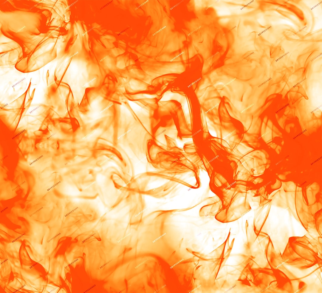Orange + White Smokey Flames Seamless Digital Paper Background Texture ...