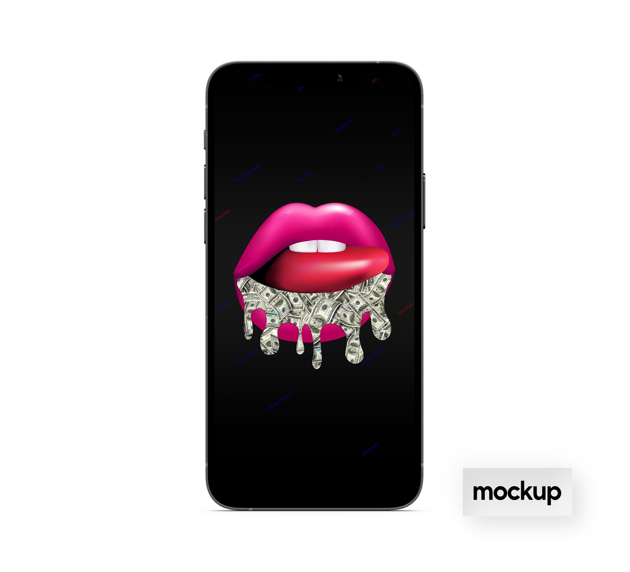Dripping Money Lips PNG Graphic Instant Digital Download - Etsy