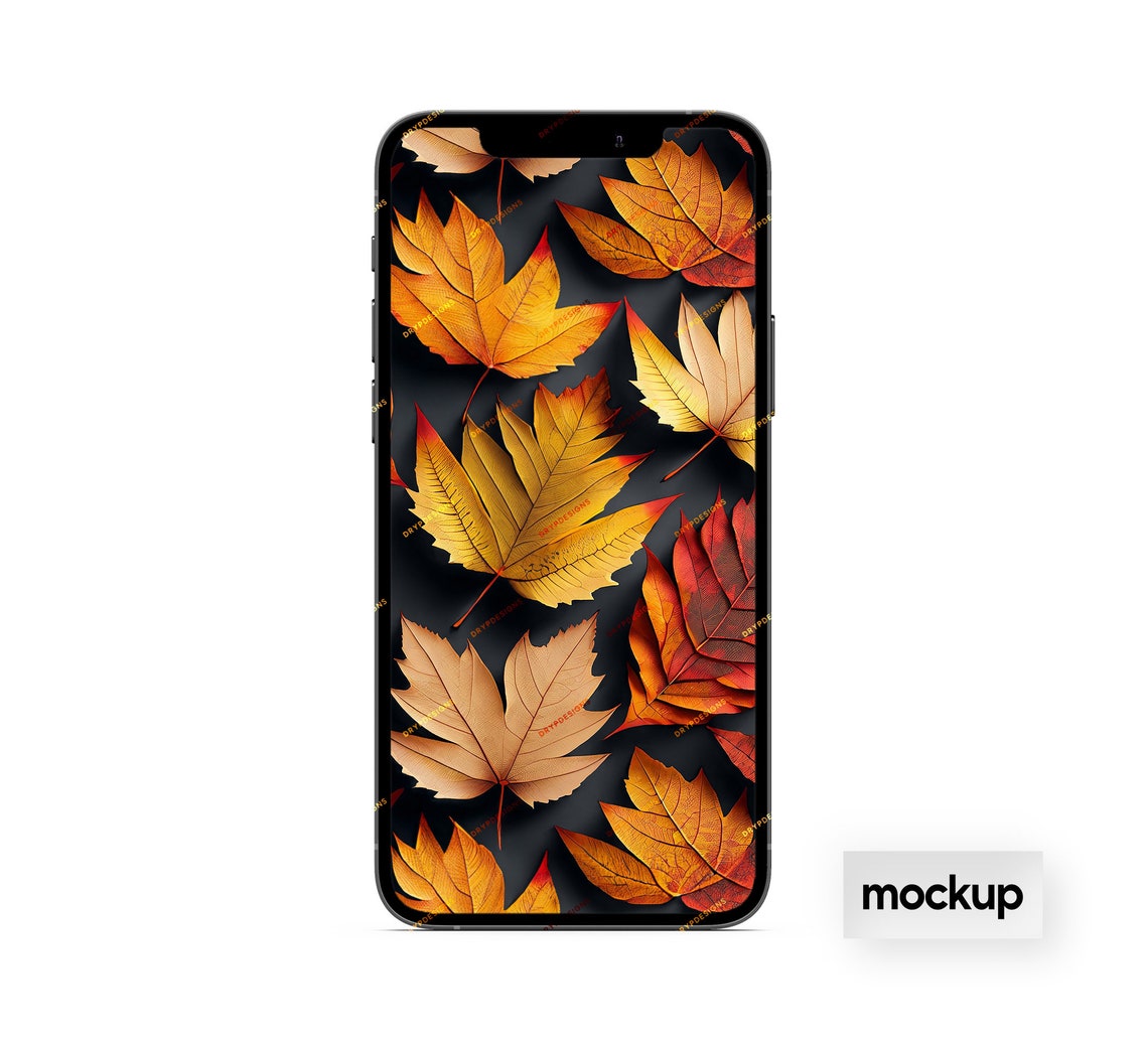 3D Fall Leaves Seamless Digital Paper Background - Realistic Orange ...