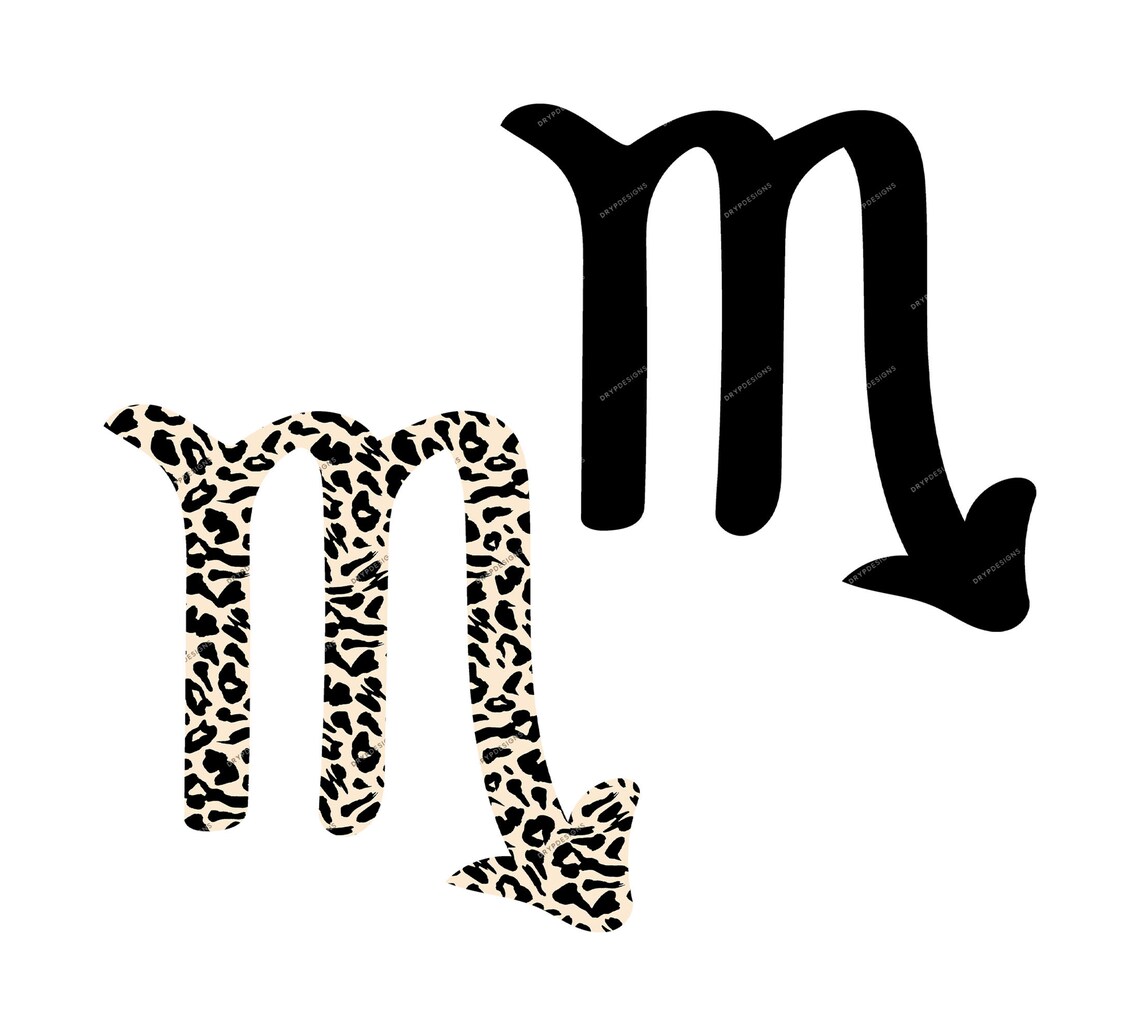 Leopard Print Scorpio Horoscope Symbol SVG PNG Graphic - Etsy