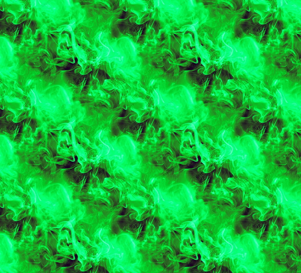 Neon Green Smokey Flames PNG Background Seamless Texture | Etsy Canada