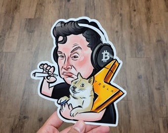 Elon Sticker | Etsy