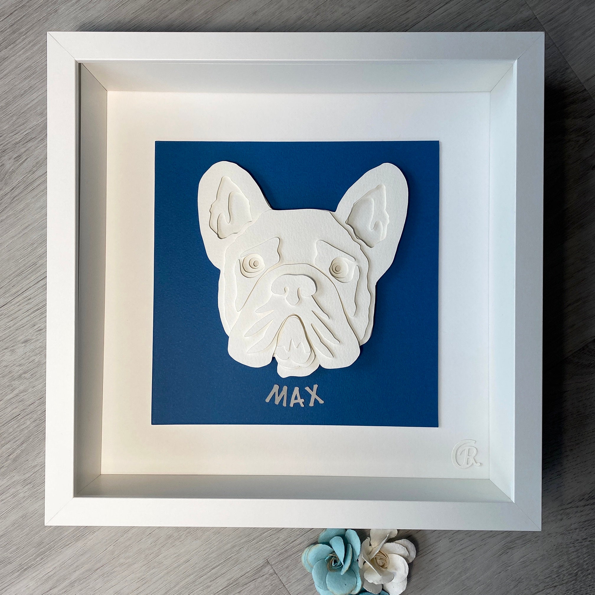 French Bulldog Portrait/bulldog 3D Paper Art/ French Bulldog - Etsy