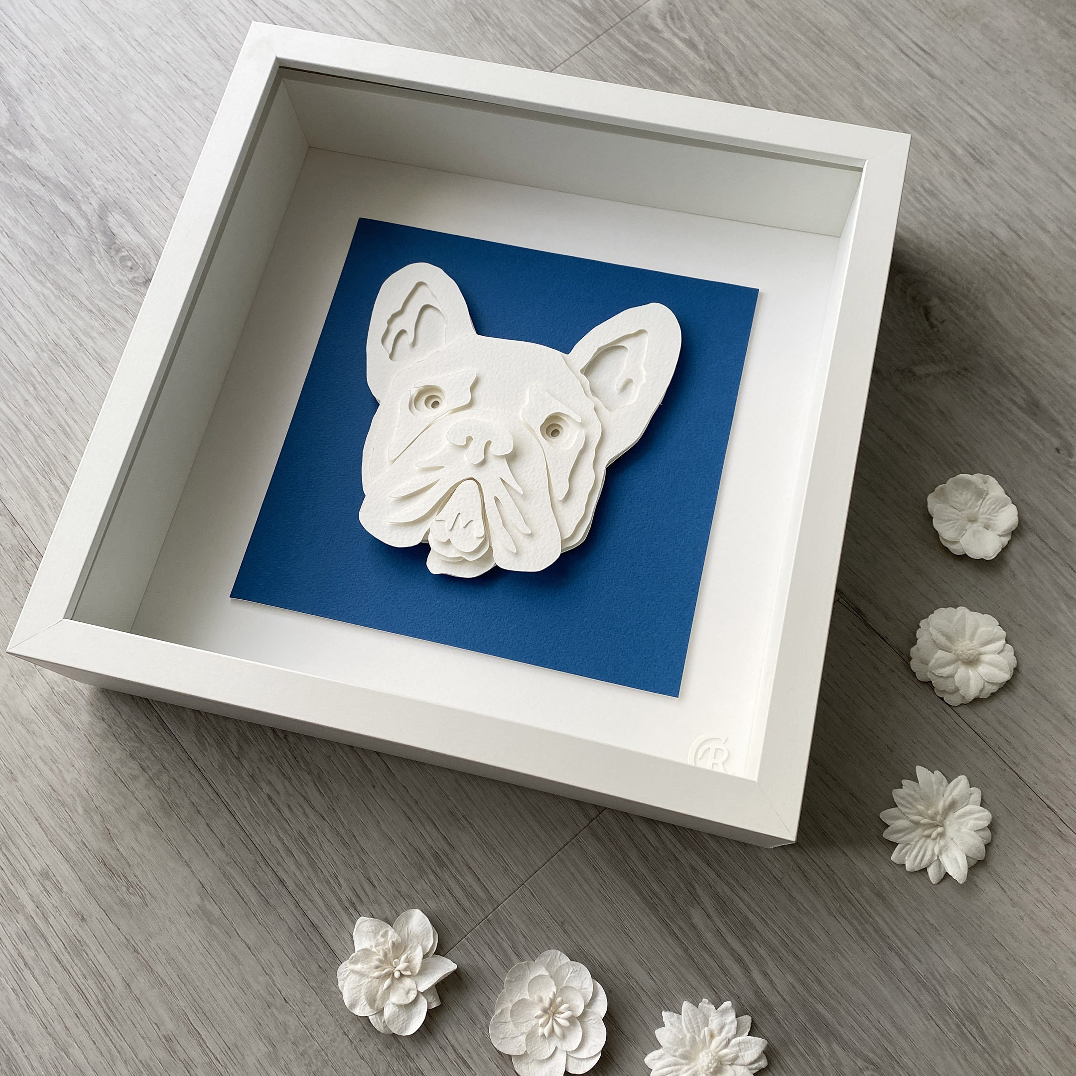 French Bulldog Portrait/bulldog 3D Paper Art/ French Bulldog - Etsy