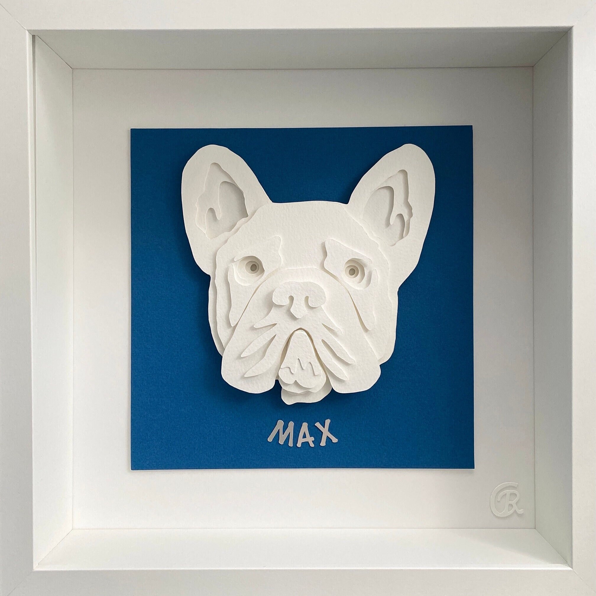 French Bulldog Portrait/bulldog 3D Paper Art/ French Bulldog - Etsy