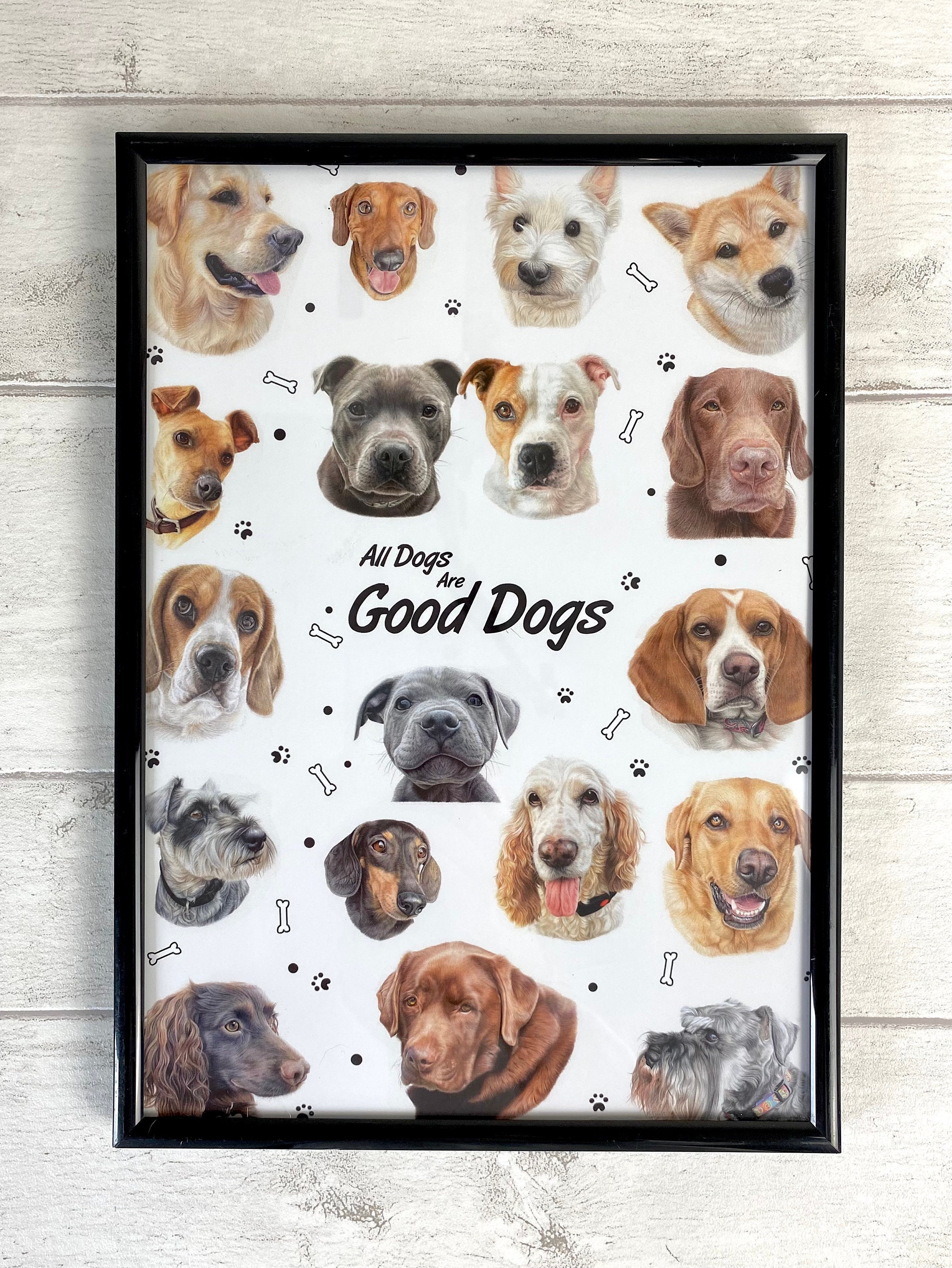 Good Dogs Poster, Dog Wall Art, Dog Poster, Dog Gift, Wall Art, Dog ...