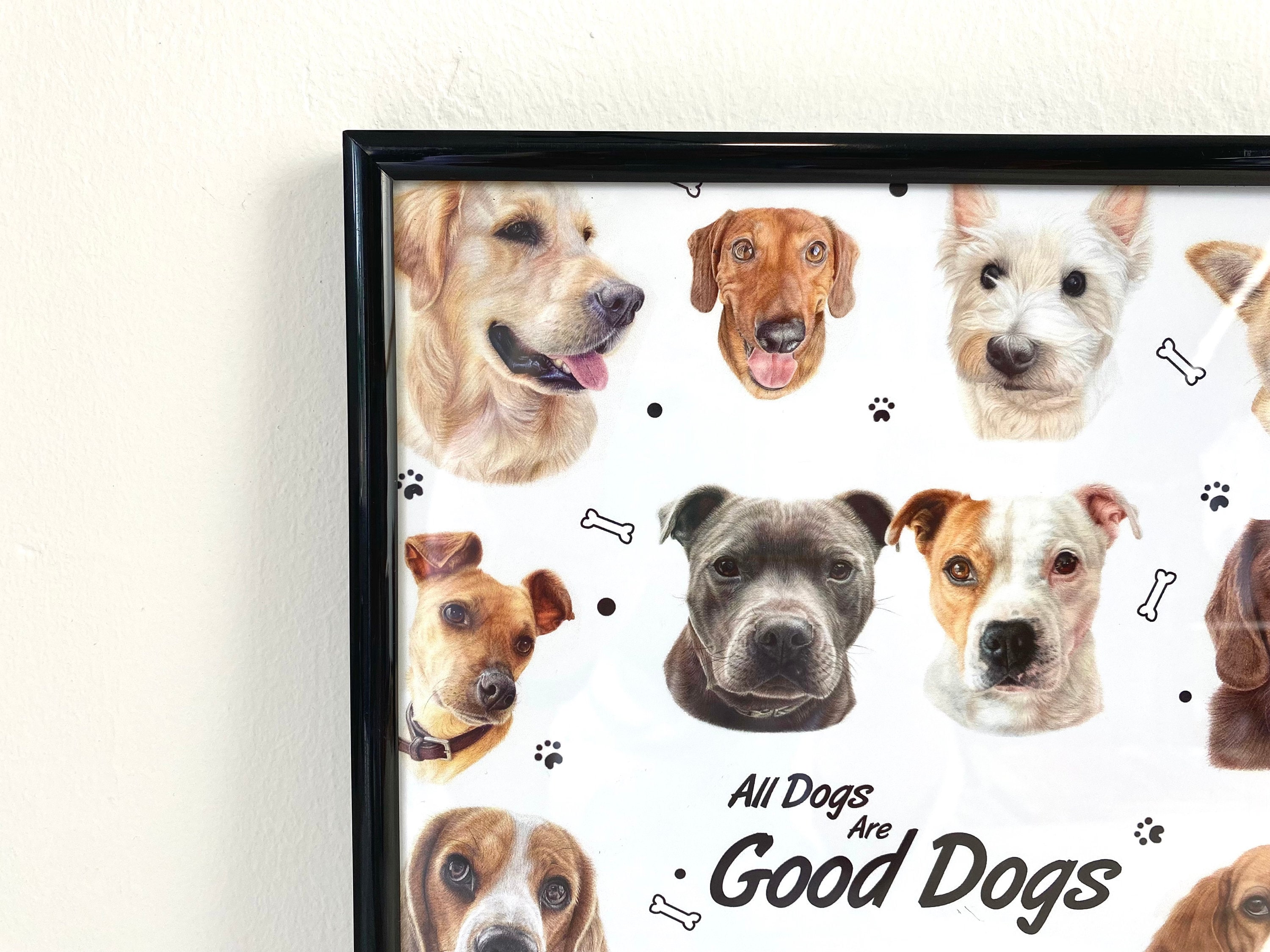 Good Dogs Poster, Dog Wall Art, Dog Poster, Dog Gift, Wall Art, Dog ...