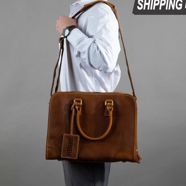 Briefcases for Men - Etsy