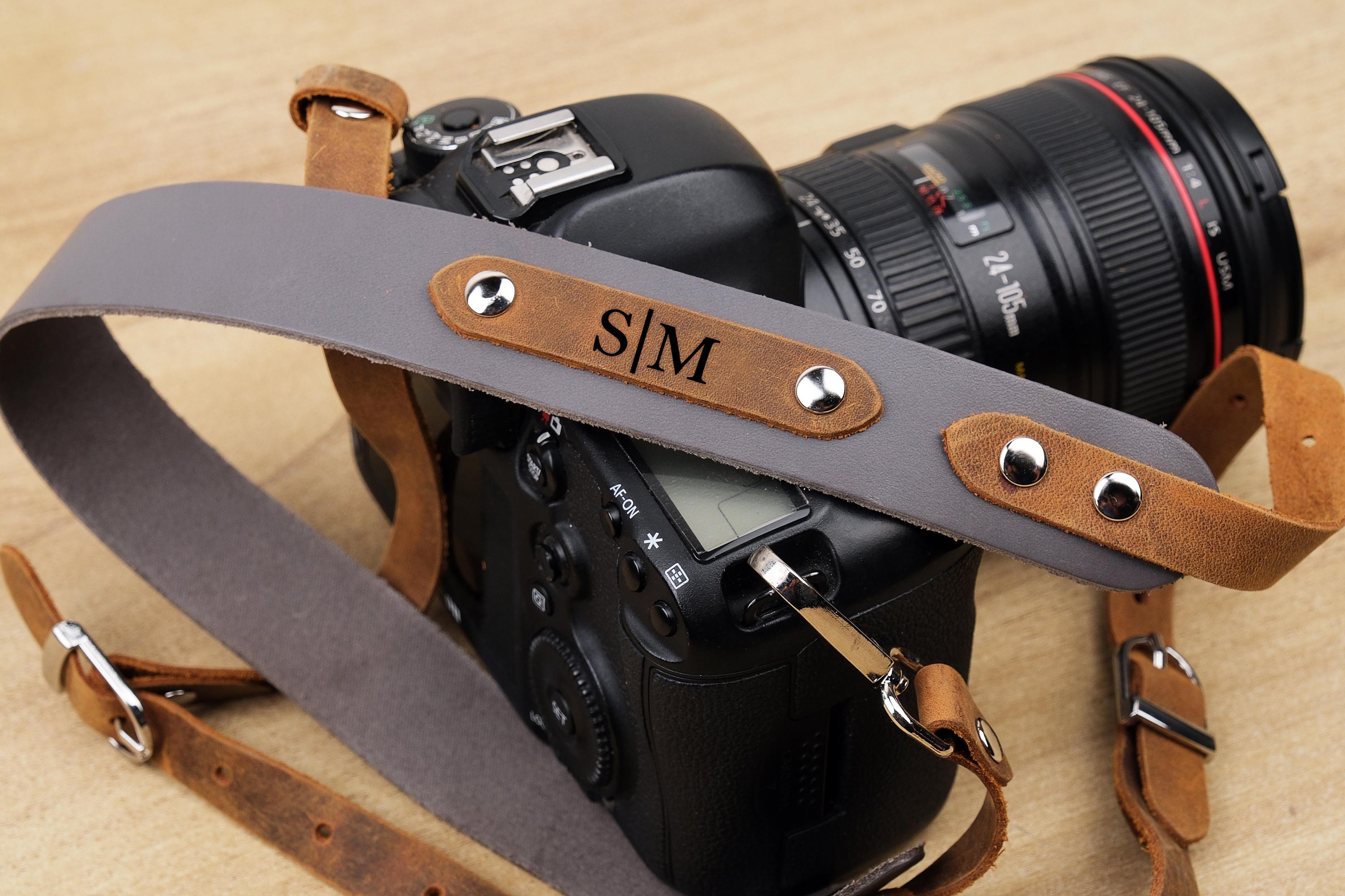 Personalized Leather Camera Strap, Adjustable DSLR Shoulder Strap - Etsy
