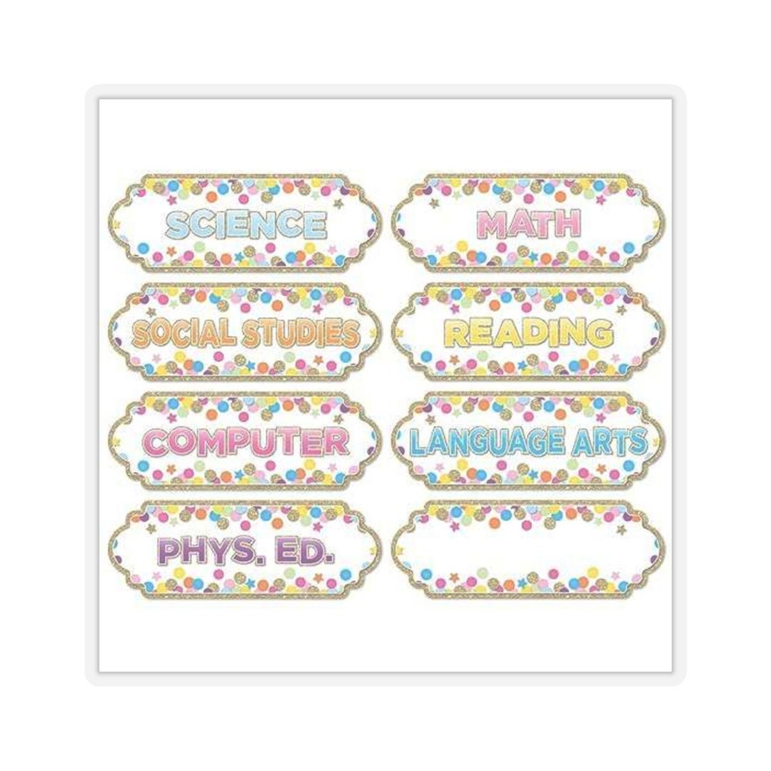 School Subject Labels Pack Collection Bundle - English Math Science ...