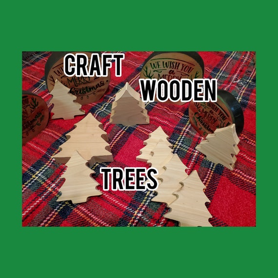Solid Wood Trees Unfinished Wood Tree Wooden Tree Cutout - Etsy