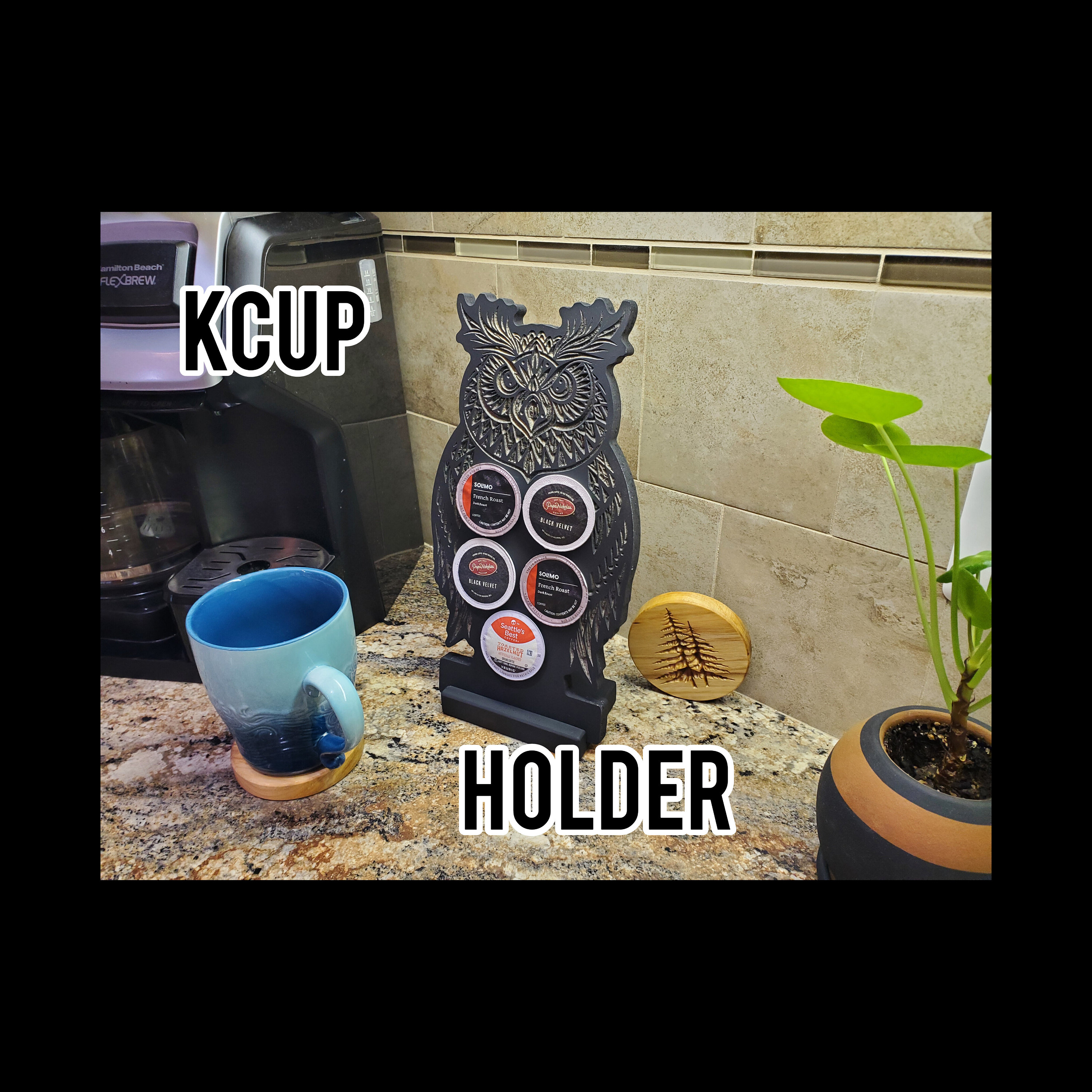 Designer K-cup Holder Wood K-cup Holder Coffee Bar Coffee - Etsy