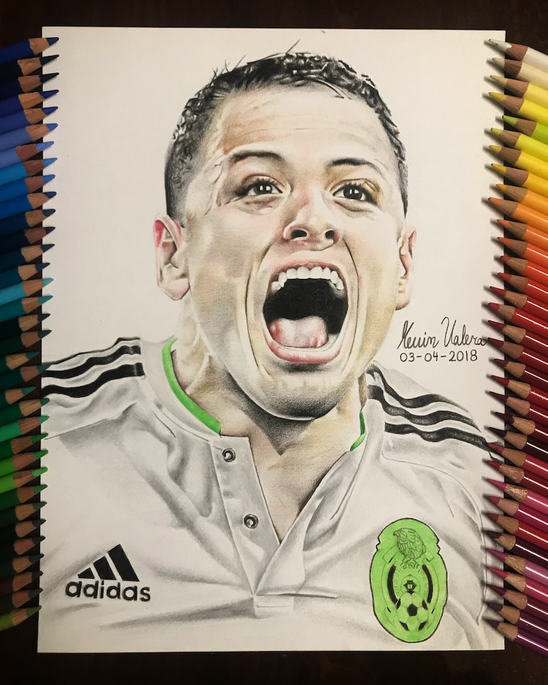 Javier “el Chicharito” Painting Poster Wall Art - Etsy