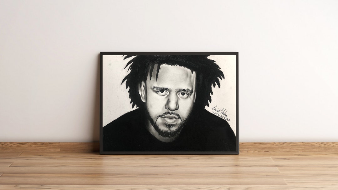 J Cole Painting Poster Wall Art - Etsy