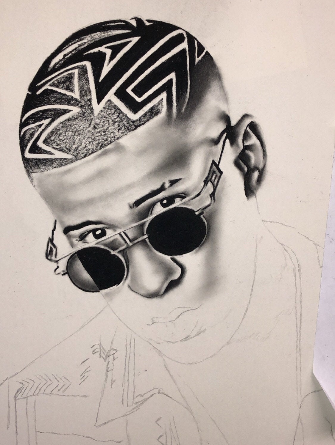 Bad Bunny Painting Poster Wall Art - Etsy