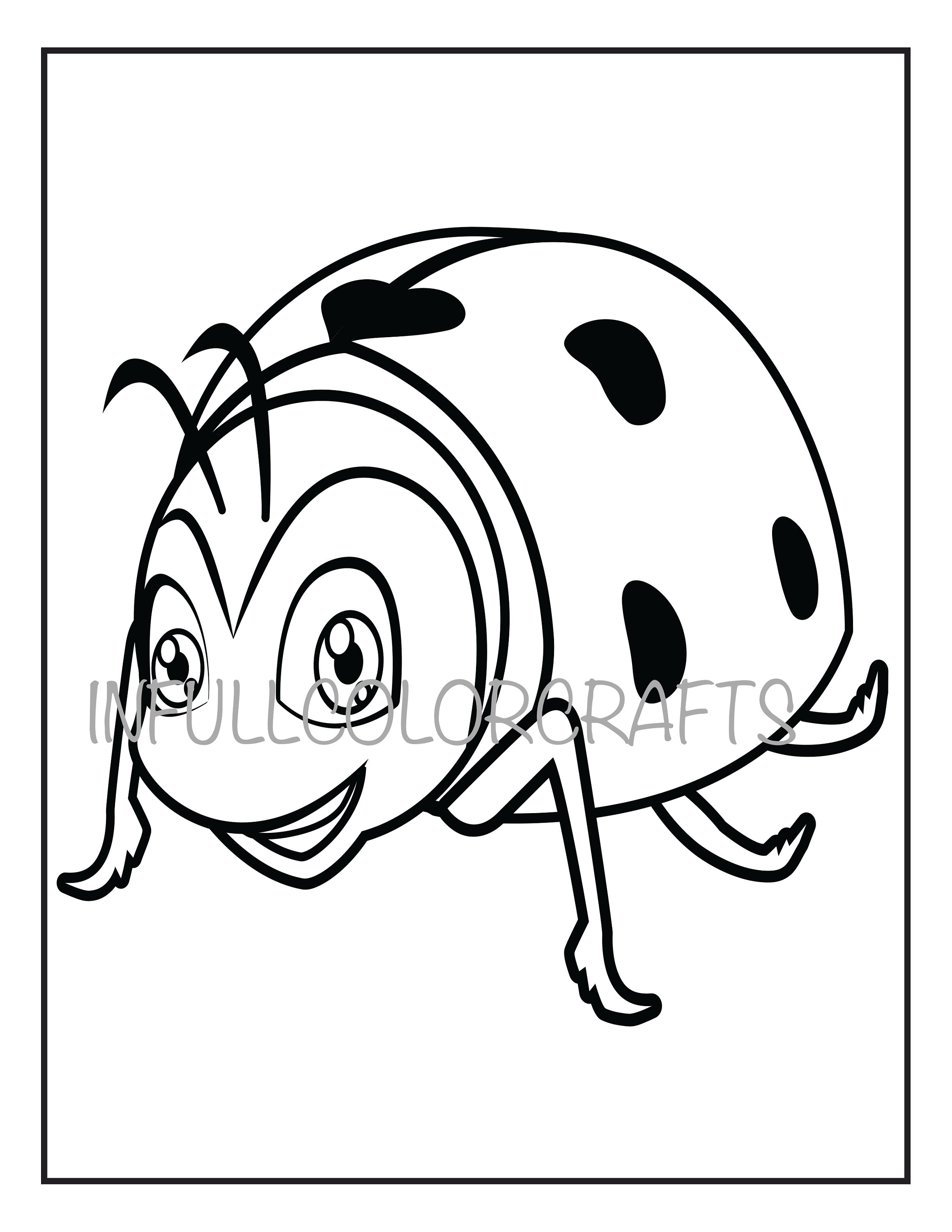 Ladybug Coloring Page - Etsy