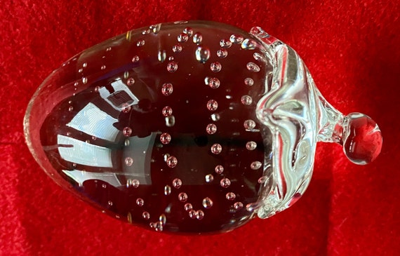 Art & Collectibles Strawberry Bullicante Lead Crystal Paperweight Glass ...