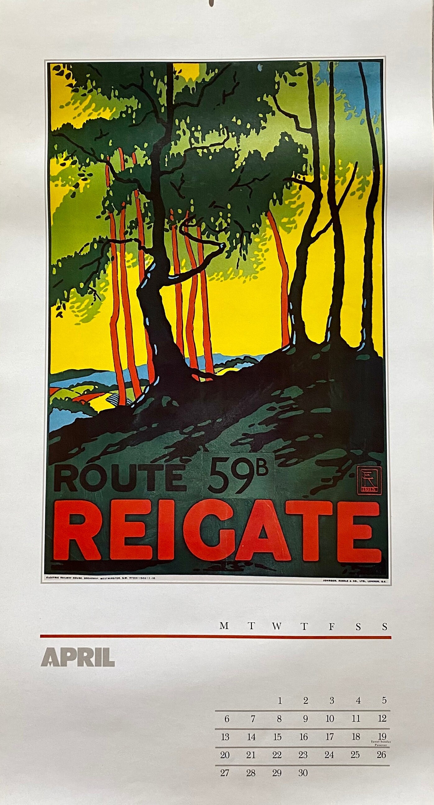 Vintage, E. Mcnight Kauffer 1981 Calendar, Twelve Posters 13 With Cover ...