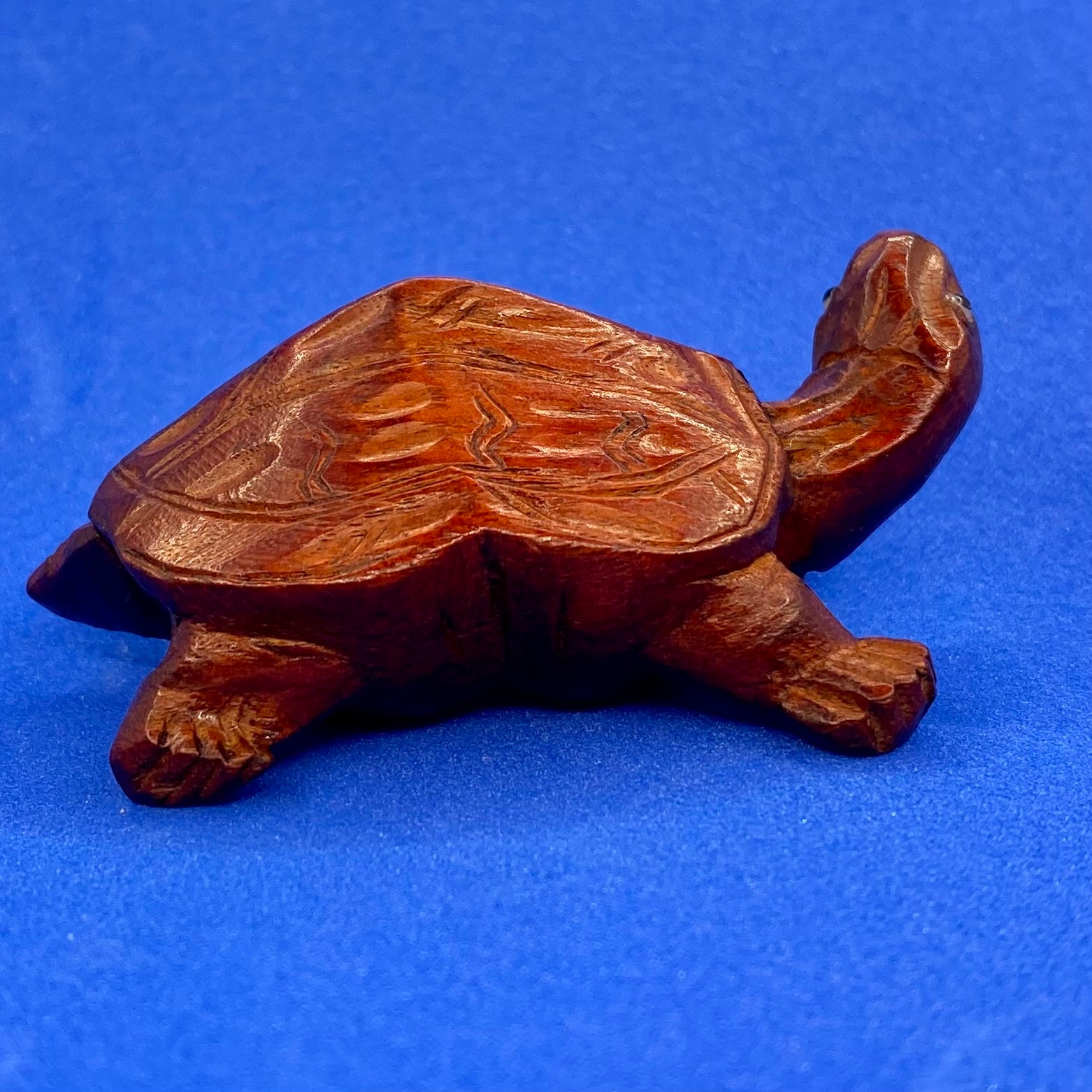 Vintage Hand Carved Wooden Turtle - Etsy