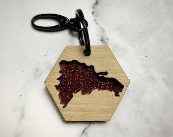 Dominican Republic Keychain - Dominican Republic Map - República ...