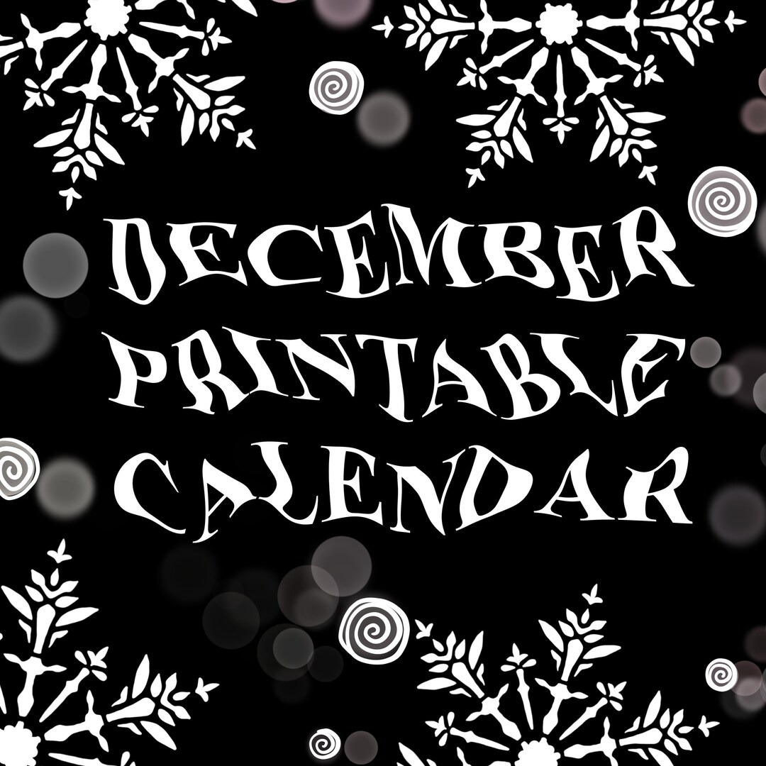 PRINTABLE DECEMBER 2023 CALENDAR - Etsy