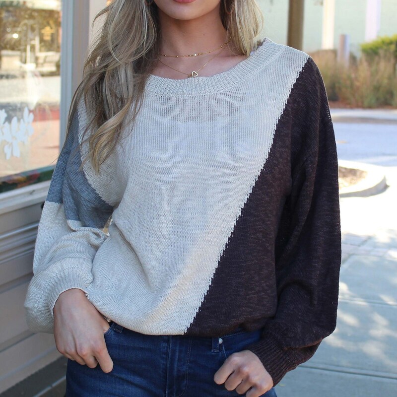 Color Block Sweater - Etsy