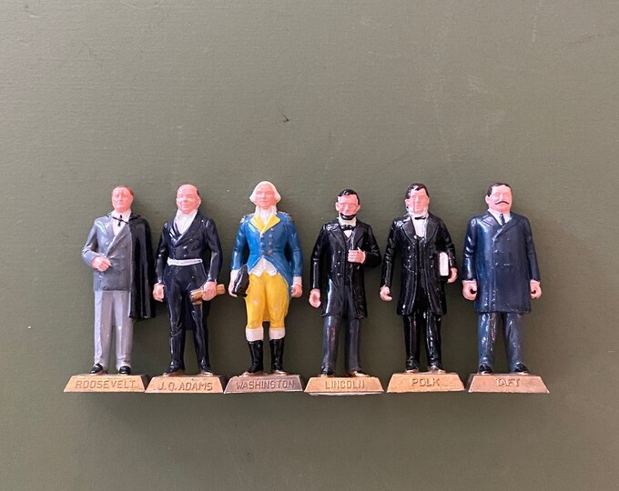 Marx Plastic American President Figures, Lot of 6 From 1950-1960's ...