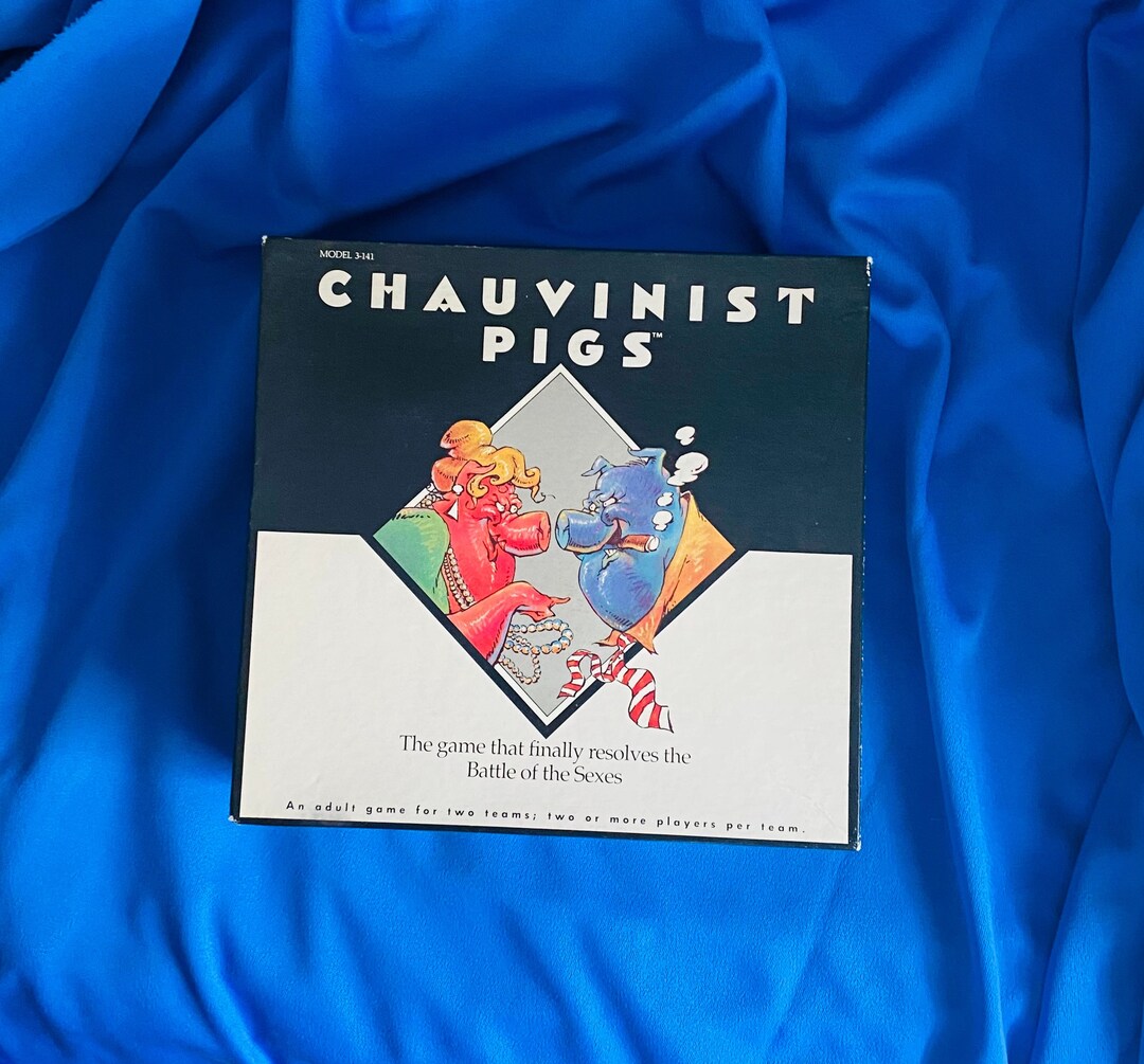 CHAUVINIST PIGS Game 1991, Vintage Adult Party Team, Couples, Baby ...