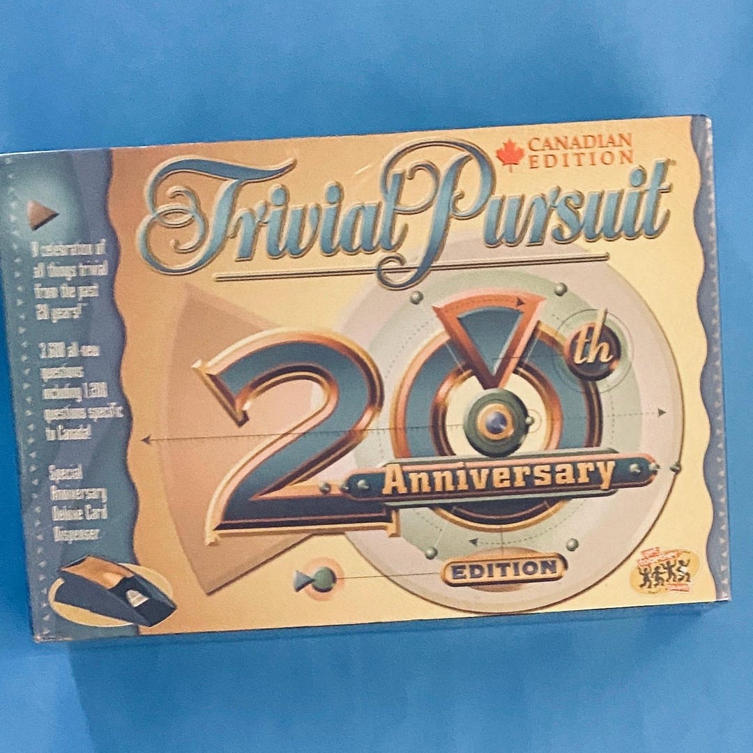 Trivial Pursuit 20th Anniversary CANADIAN Edition Board Game 2002 New ...
