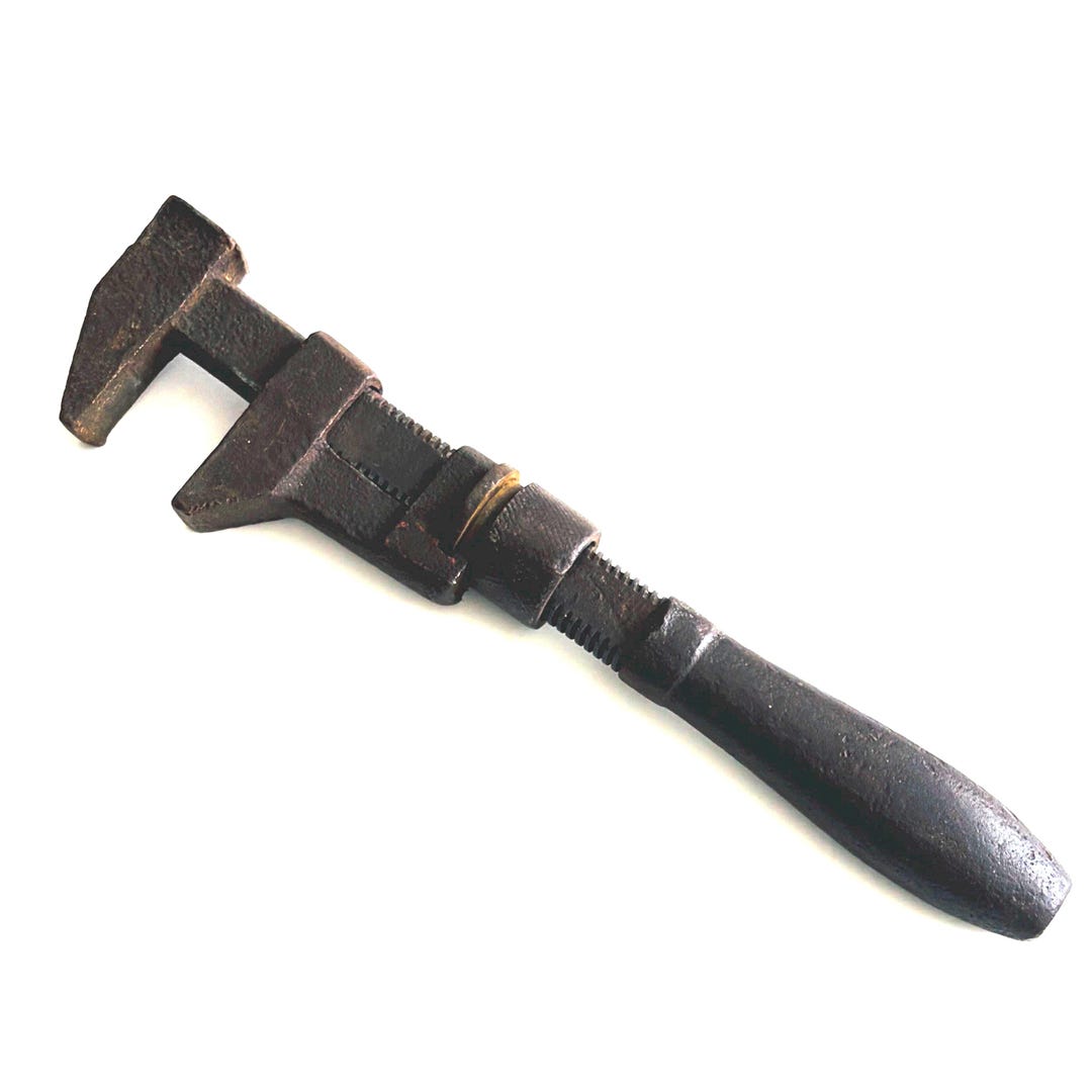 Antique Wrench: Forged Steel Adjustable Pipe Tool - Etsy
