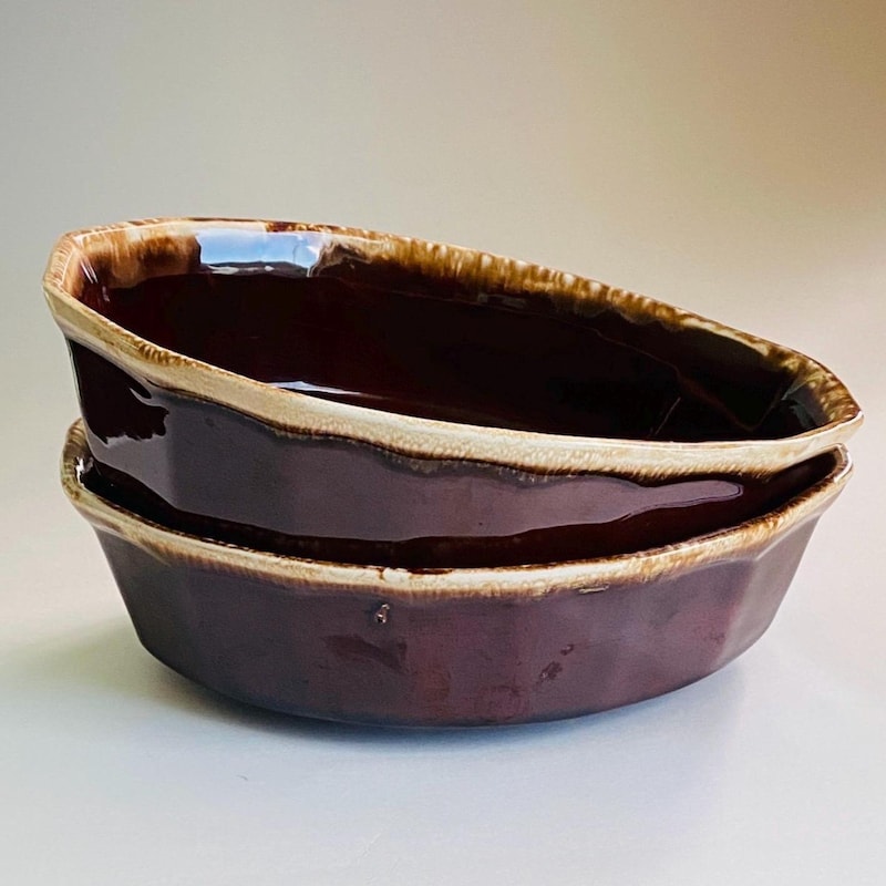 Brown Drip Dishes - Etsy