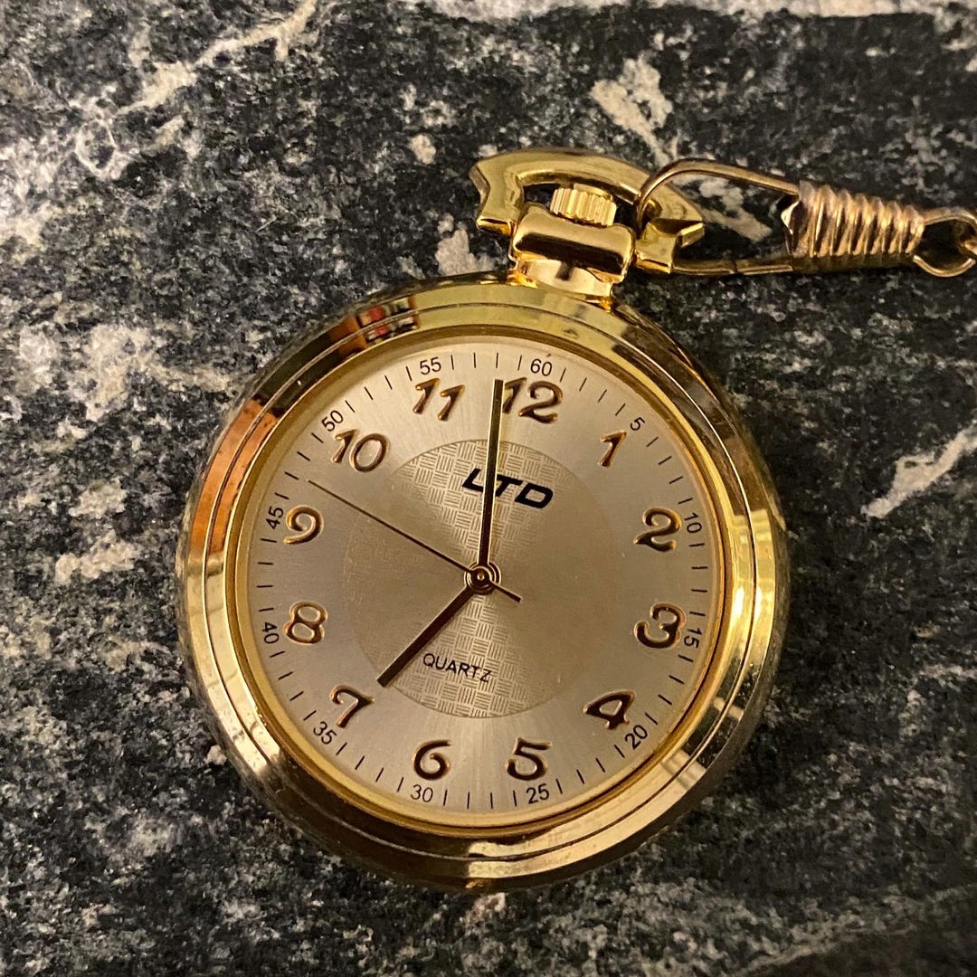 Men's LTD Quartz Gold Tone Pocket Watch, Japan Movement-vintage M.Z ...