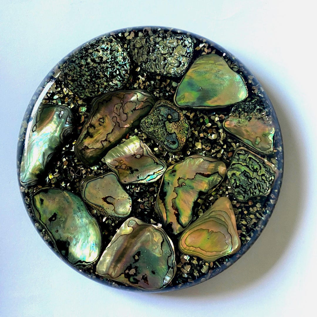 Vintage Abalone Acrylic Lucite Trivet-handcrafted by Wondermold Ind ...