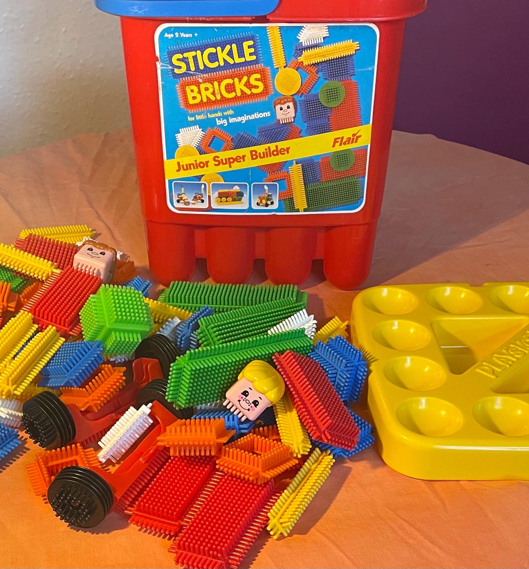 Vintage 2001 Flair Stickle Bricks Junior Super Builder Construction Toy ...
