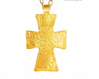 24k Gold Cross - Etsy