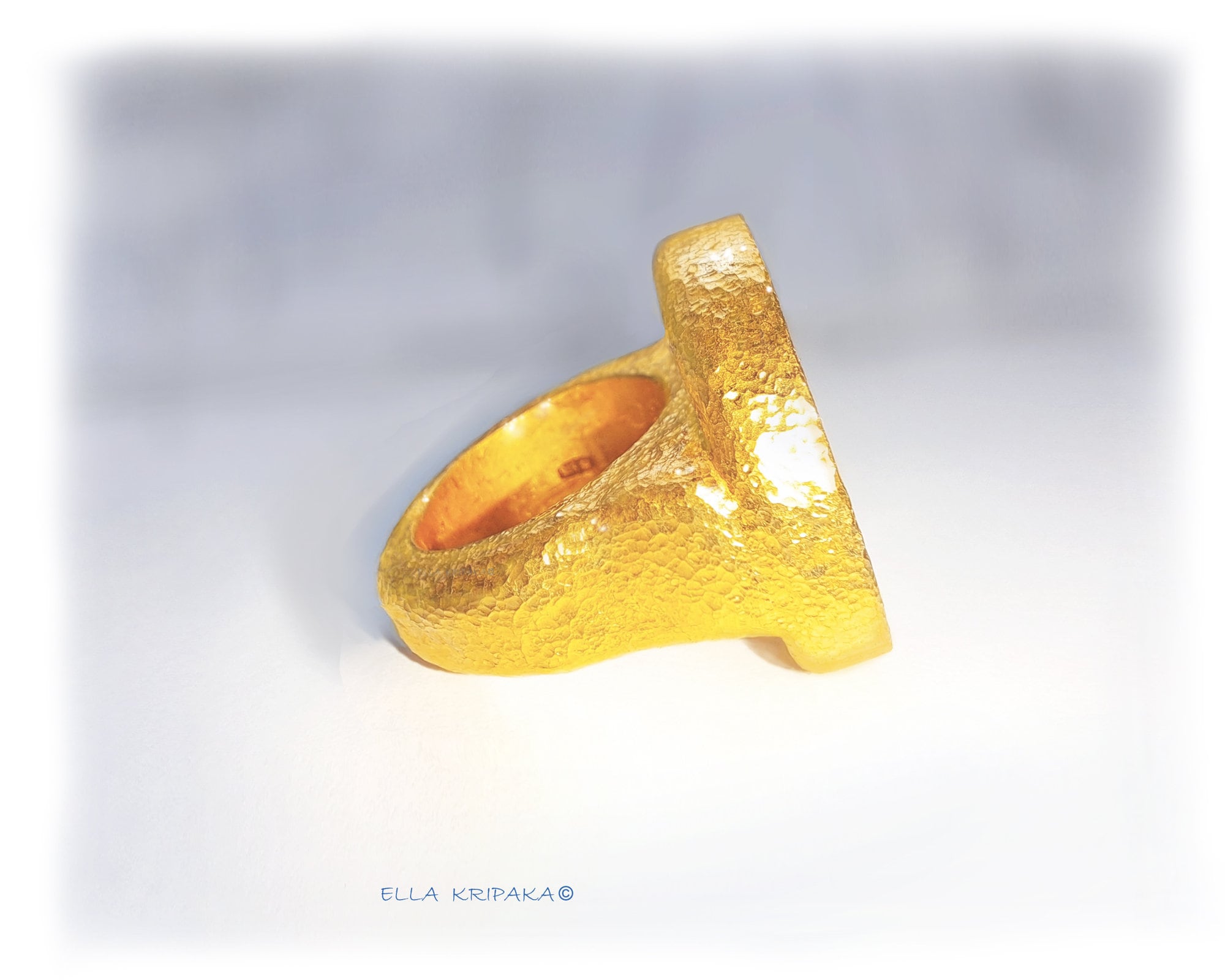 Custom Solid 24k 9999 Gold 90g Width 23mm Hammered Ancient Egypt ...