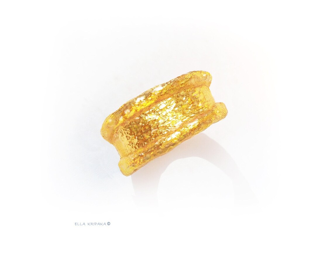 Custom Solid 22k 92.5% Gold 16g Breite 10mm Organisch - Etsy Österreich