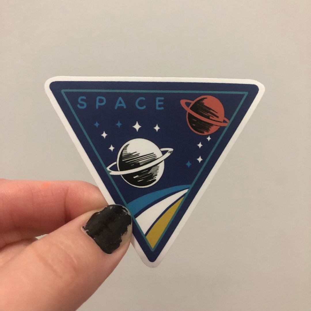 Space Saturn Ring Planets Stars Retro Aesthetic Vinyl Waterproof ...
