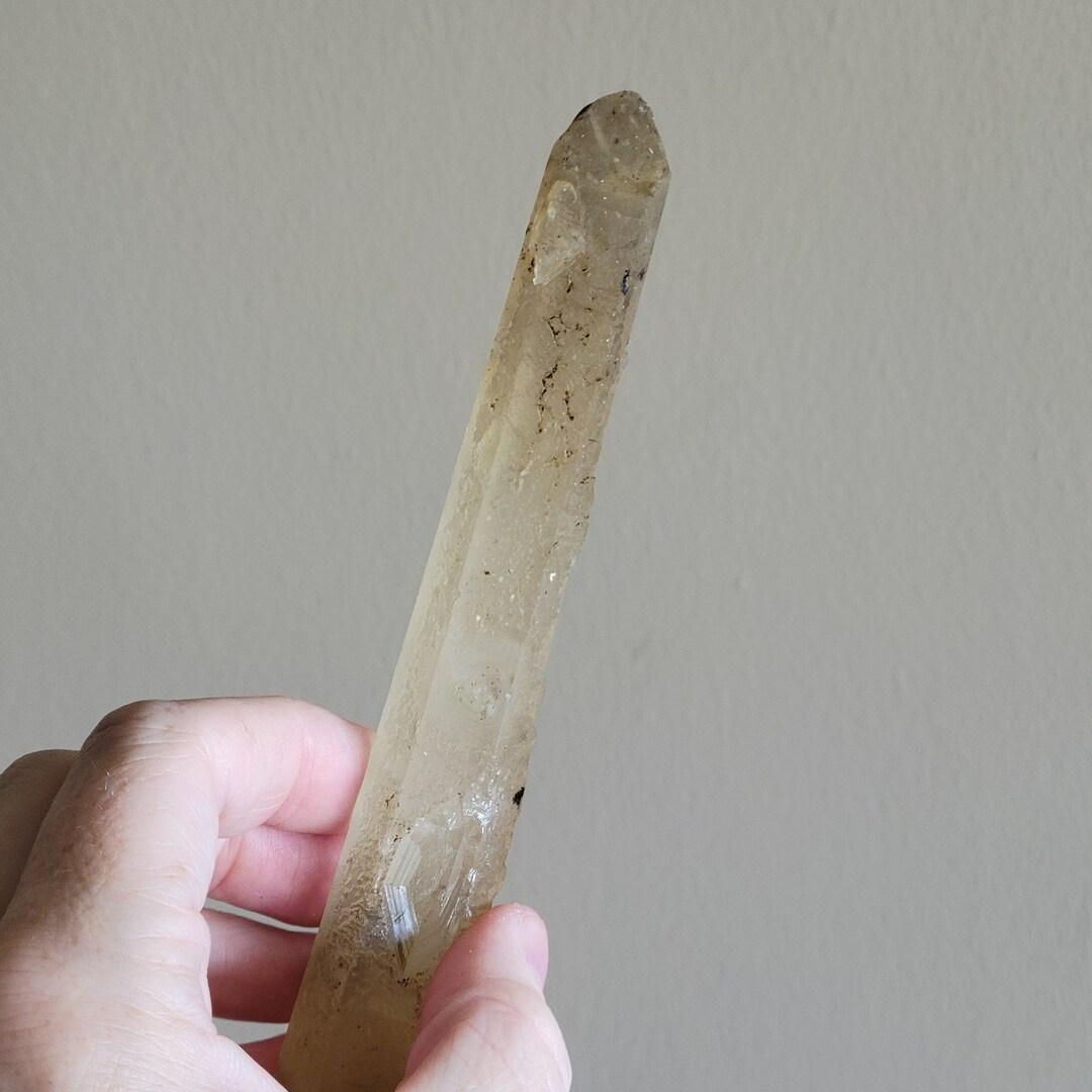 Large Inner Mongolian Singing Quartz Point With Uv Reactive Calcite ...