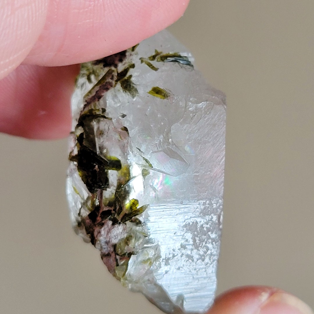 Himalayan Skeletal Green Chlorite Inclusions and Green Tourmaline ...