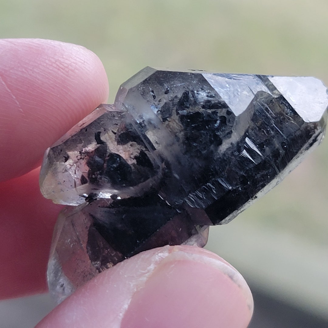Skeletal Tibetan Black Phantom Quartz Point With Graphite - Etsy