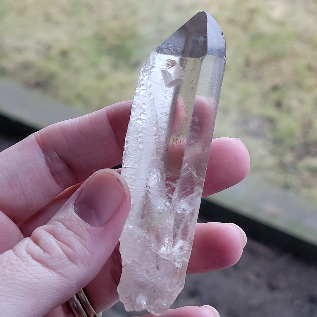 Himalayan Quartz Point With Record Keepers Trigons Keys Isis Face Star ...